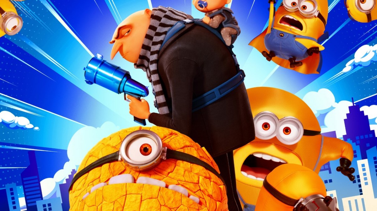 “メガミニオン”初お披露目！ 映画『怪盗グルーのミニオン超変身』日本限定の描き下ろし本ポスター解禁 - アニメ - ニュース ｜クランクイン！